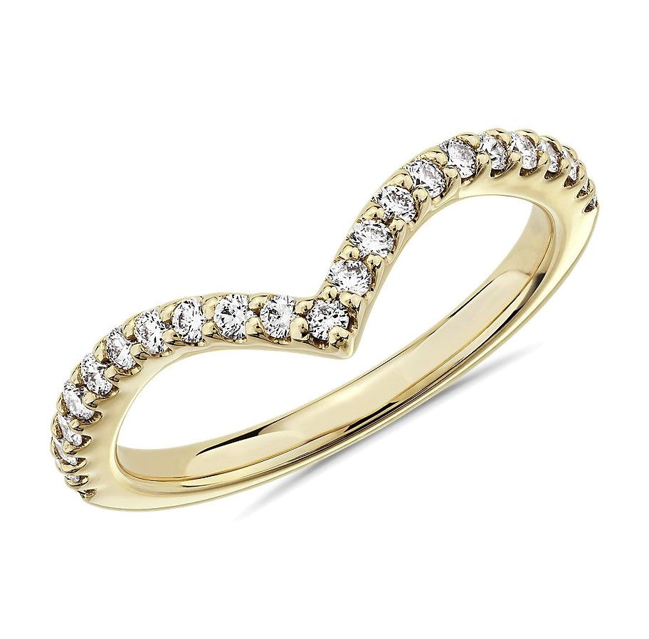 IMAGINE Curved Diamond Band – Padis Jewelry