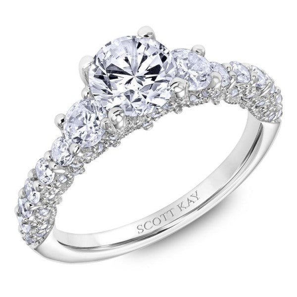Scott Kay "Heaven's Gates" Three Stone Engagement Ring – Padis Jewelry